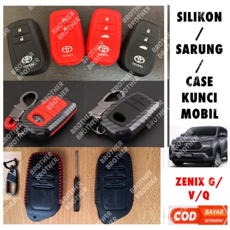 Merah HITAM ฝาครอบกุญแจรีโมทซิลิโคน Innova Zenix 2022 2024 2025 สีดํา ...