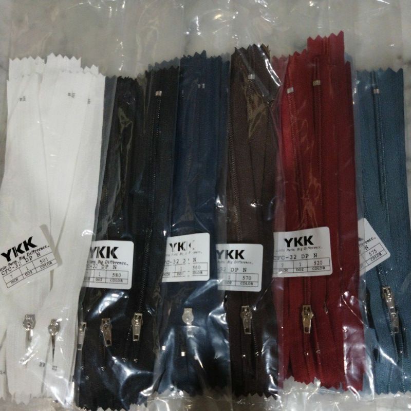 เนื้อหา 1 โหล 7 นิ้ว กางเกงซิปซิป ORI YKK/Zipper YKK 17.5 CM | Shopee ...