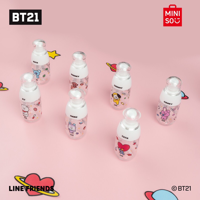 Miniso x BT21 Collection ขวดภาชนะรีฟิล / ขวดเดินทาง 60mL BTS Series (TA ... Miniso x BT21 Collection ขวดภาชนะรีฟิล / ขวดเดินทาง 60mL BTS Series (TA ...