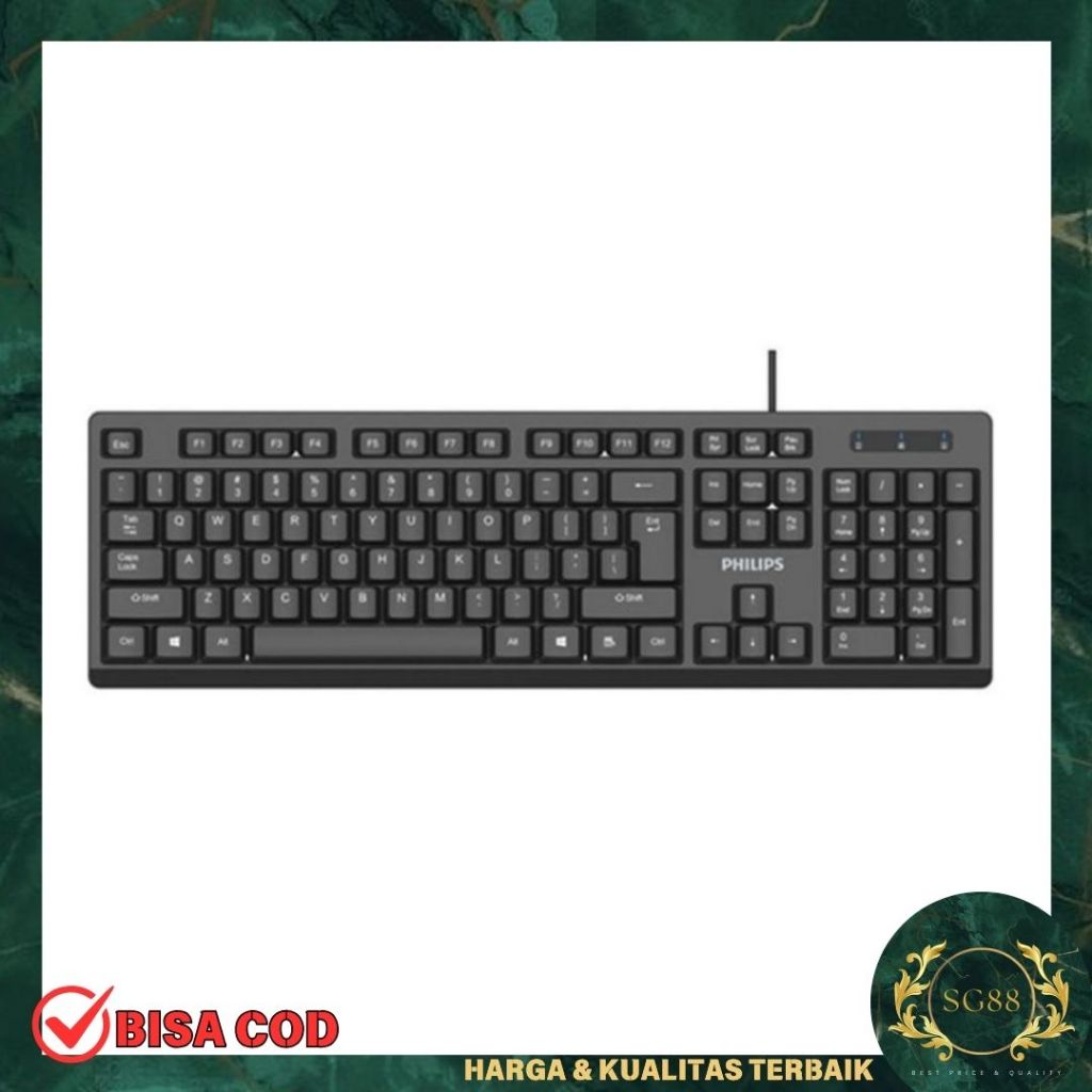 Philips K234 คีย์บอร์ด USB แบบมีสาย / คีย์บอร์ดแบบมีสายบางเฉียบสําหรับคอมพิวเตอร์/แล็ปท็อป ...
