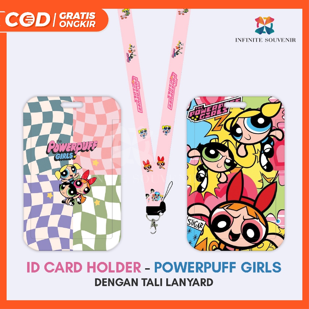 Gantungan [N004] Powerpuff Girls/Name Tag Card Holder Motif Power Puff ...