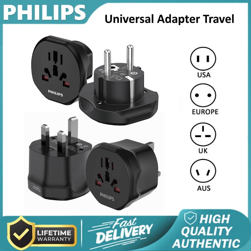 Philips Travel Plug Universal Adapter Over Plug ปลั๊ก 3 ฟุต 2 ฟุต ...