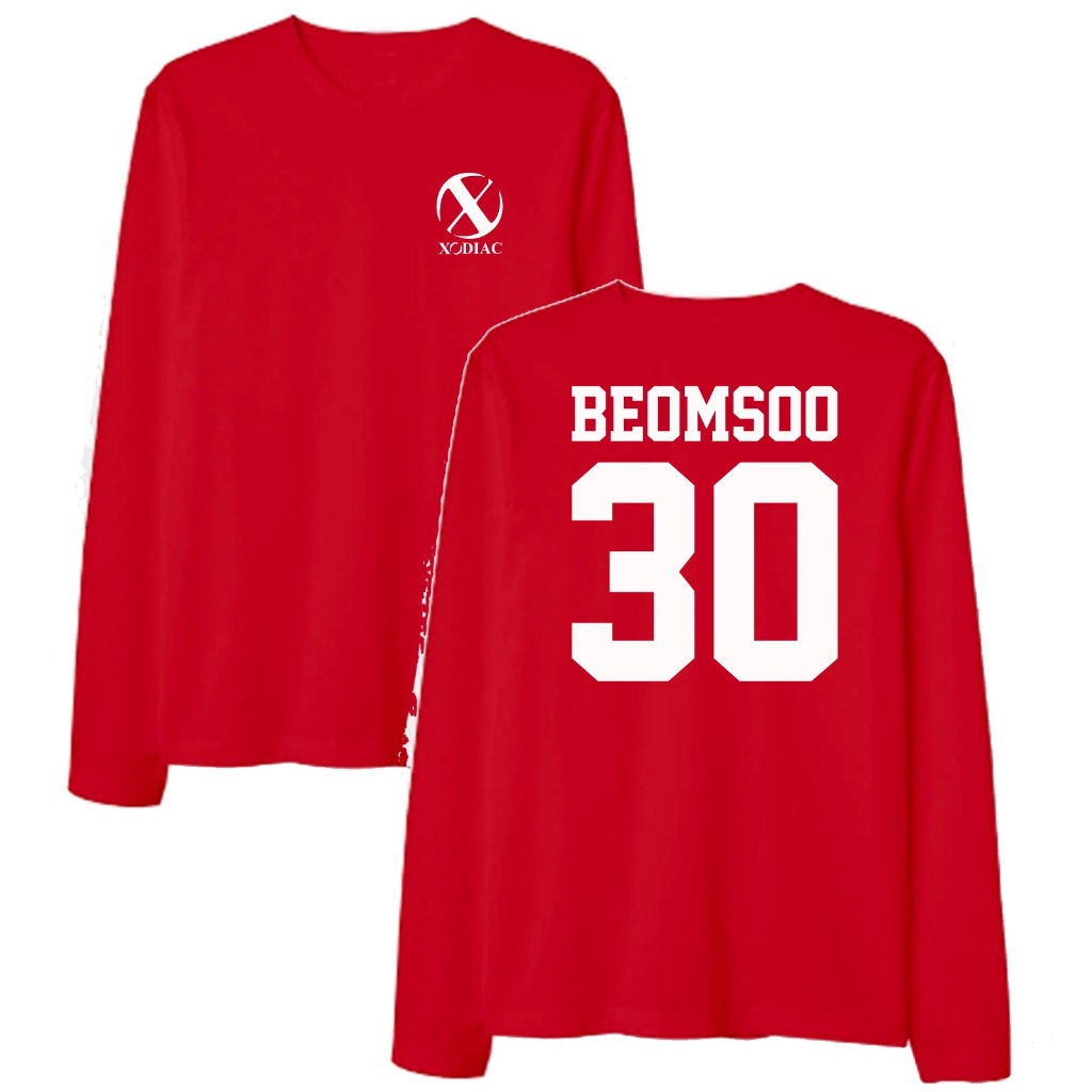 August xodiac Long Sleeve T-Shirt logo และขอสมาชิก Name Number | Shopee ...