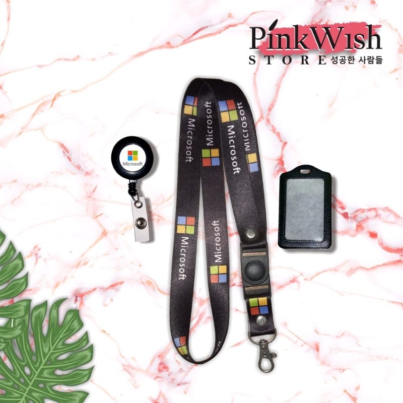 Hitam Black สาย Microsoft idcard / Microsoft lanyard ซื้อรสชาติขายส่ง ...