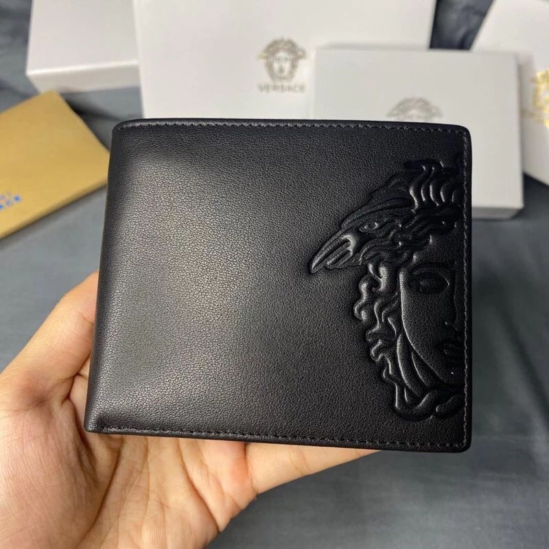 Versace Leather WALLET 3 รุ่น MEN WALLET BIFOLD GLOBAL LONG VERTICAL ...