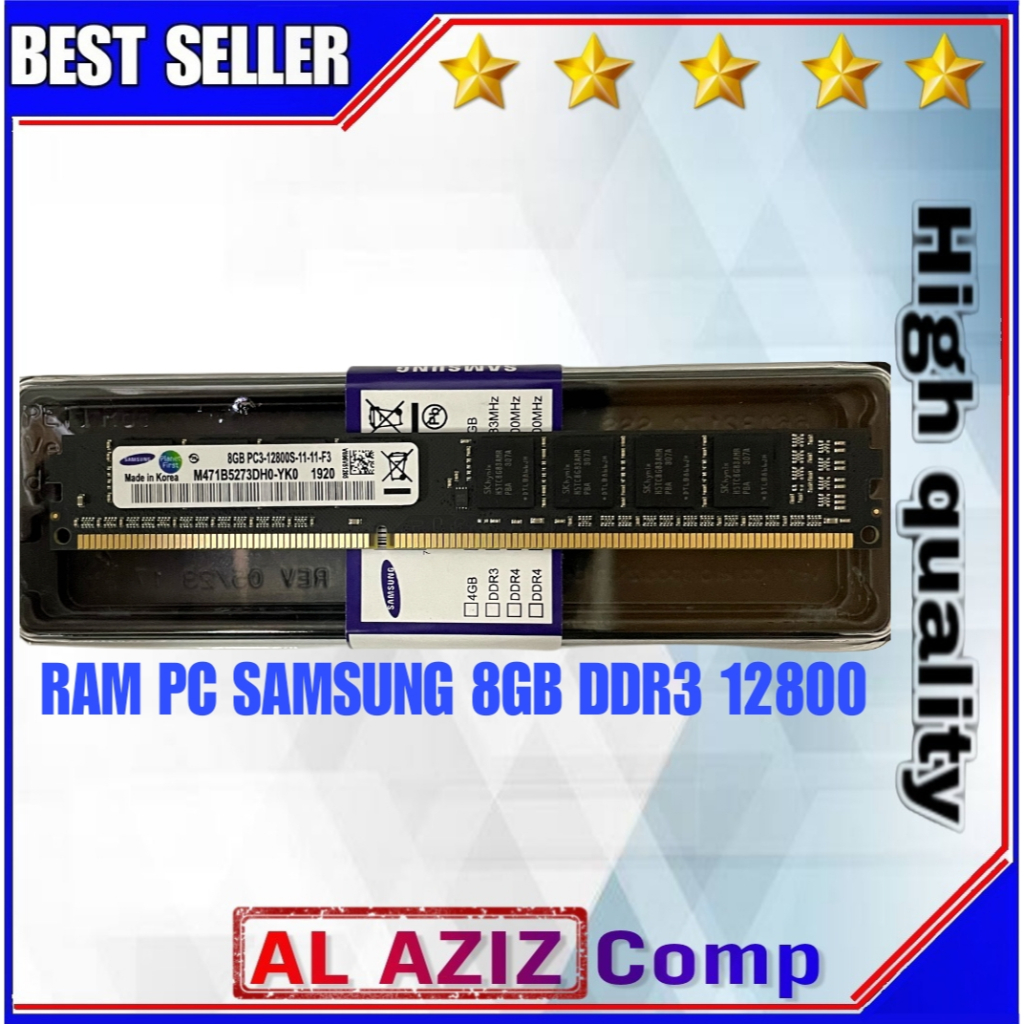 Samsung PC RAM 8GB DDR3 PC3-12800U / 1600MHz LONGDIMM | Shopee Thailand