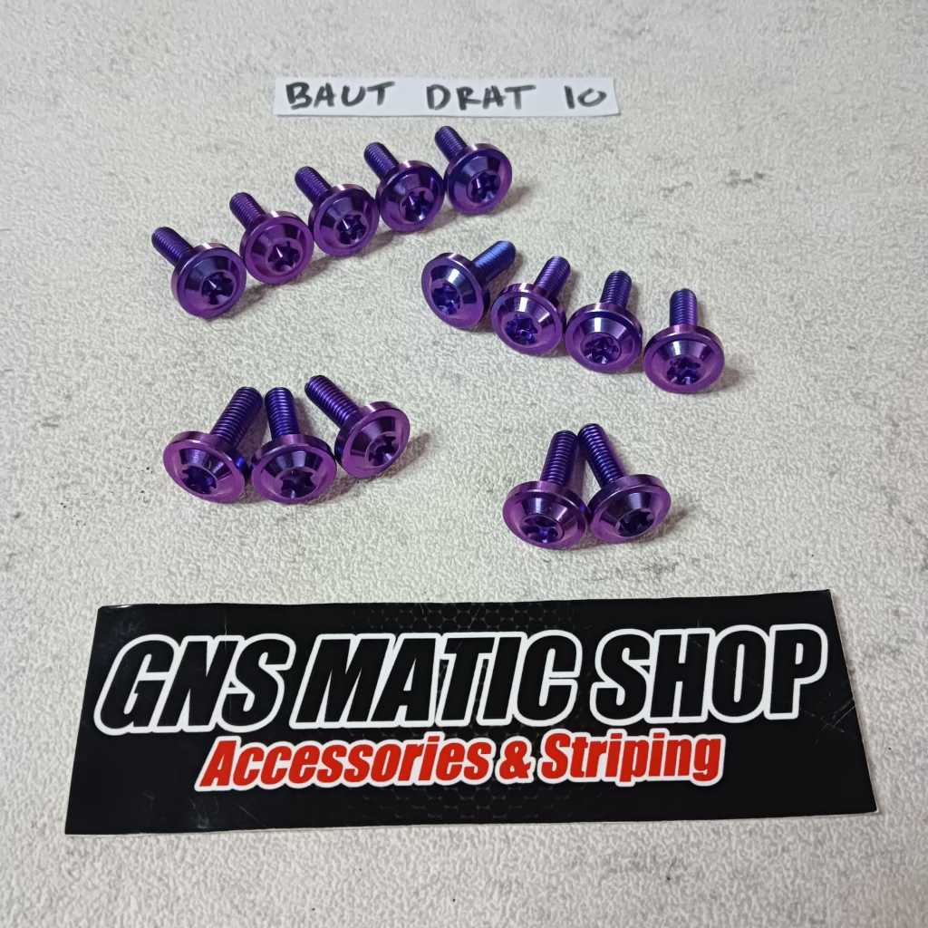 Titanium Bolt M6x15 DRAT 10 ยาว 1.5 ซม. BIG HEAD ORIGINAL ร่มรุ่น ...