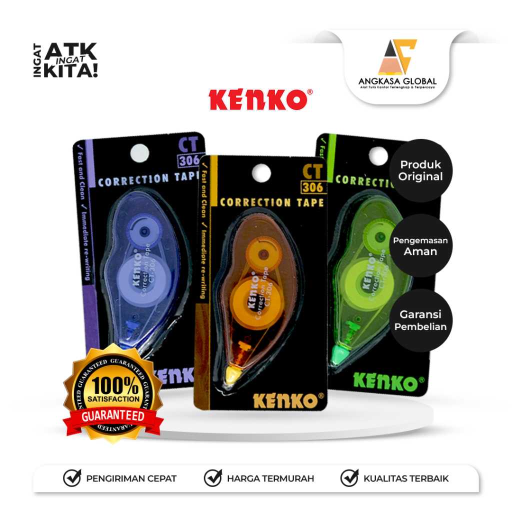Kenko Type-X ROLL/ CORRECTION TAPE CT-306 [6M X 5mm] (1PC) | Shopee ...