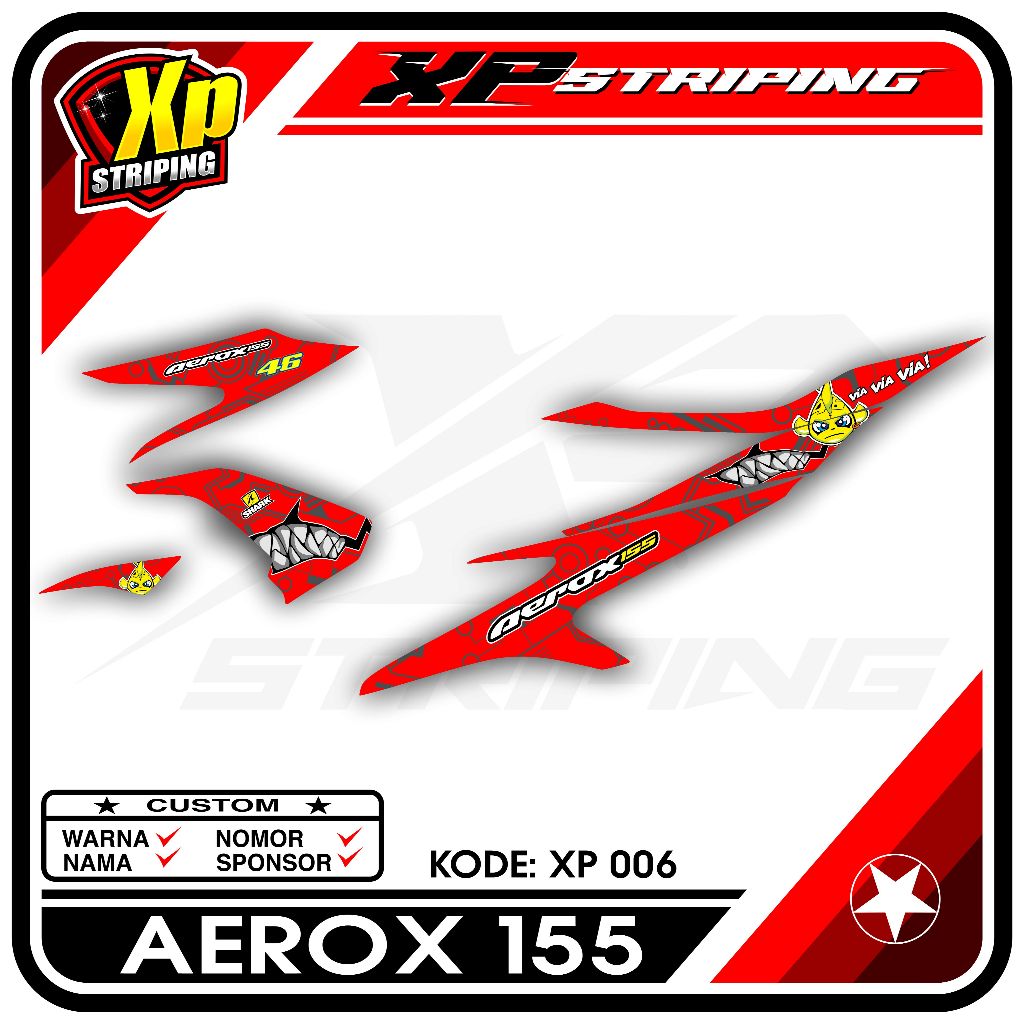 Aerox 155 Striping Sticker - Yamaha Aerox 155 Striping Sticker Design ...