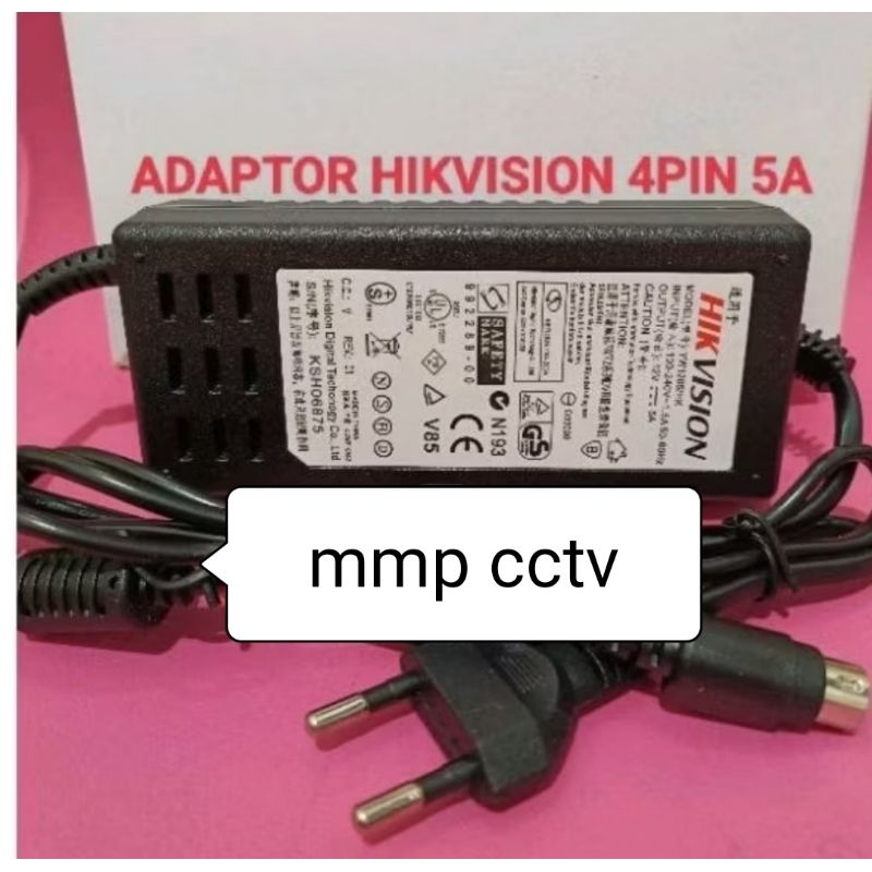 Hikvision Adapter HIKVISION 12V 5A 4 pin DVR Adapter NVR CCTV Adapter ...