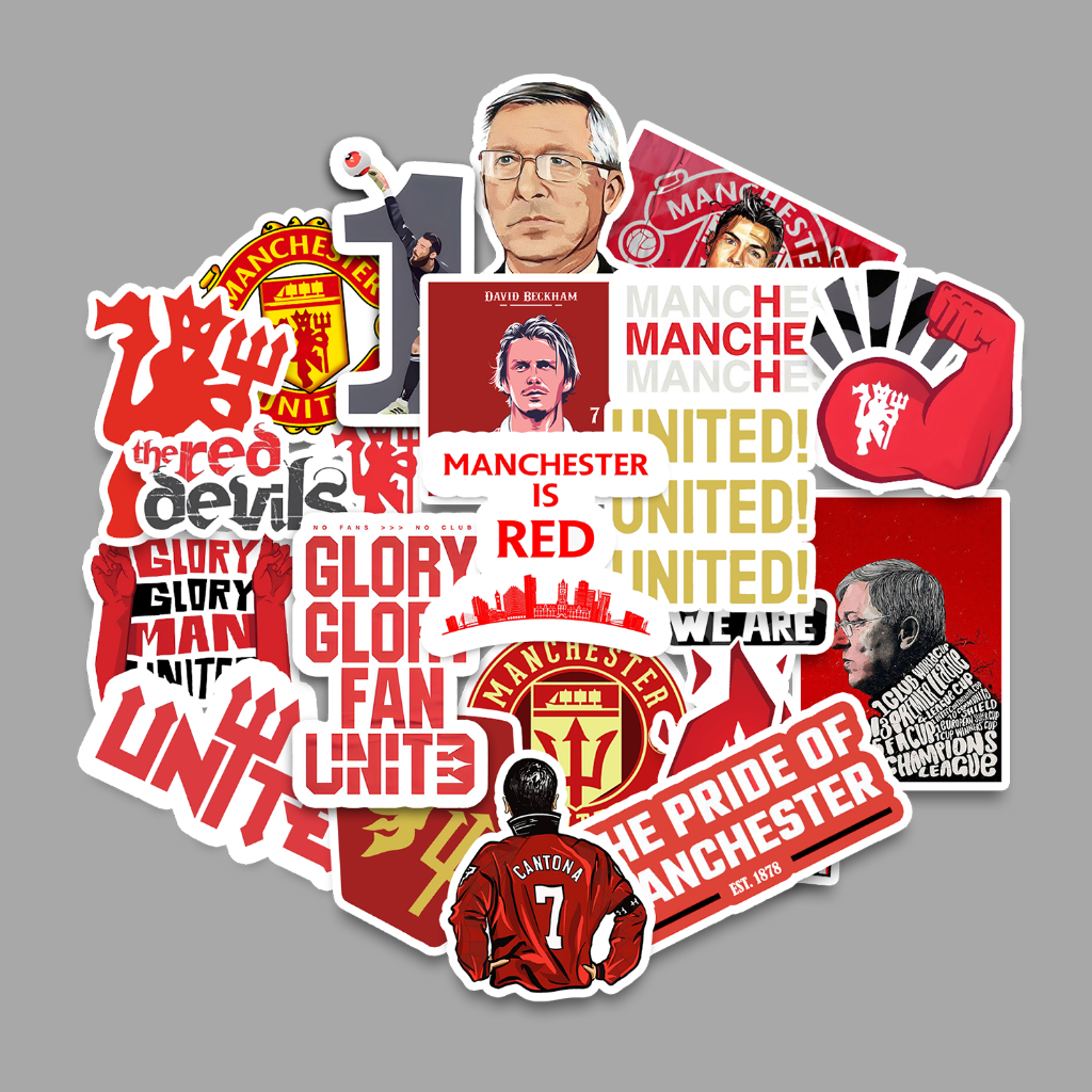 สติ๊กเกอร์แพ็ค - MANCHESTER UNITED | สติ๊กเกอร์กระเป๋าเดินทาง TUMBLER ...