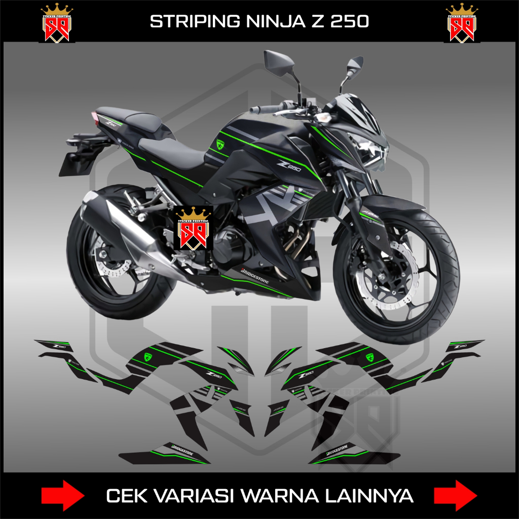 สติ๊กเกอร์ NINJA Z250 STRIPING / KAWASAKI NINJA Z250 SL | Shopee Thailand