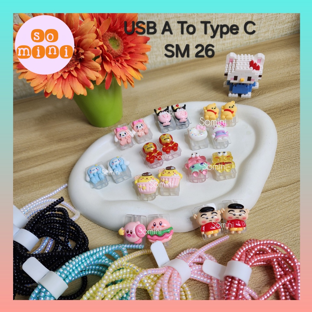 Andro*d IPHO*E USB A ถึง TYPE C ตัวป้องกันสายชาร์จ | ชุดเครื่องชาร์จ ...