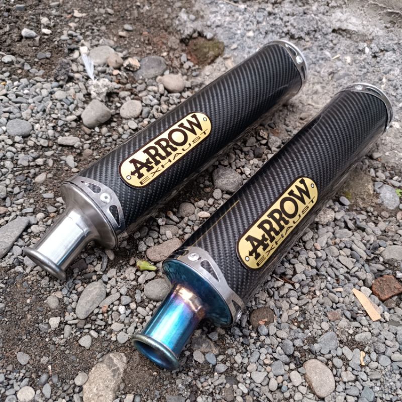 Ekzos/ท่อไอเสีย 2Stroke Arrow Stainless blue type - Muffler 2Stroke ...