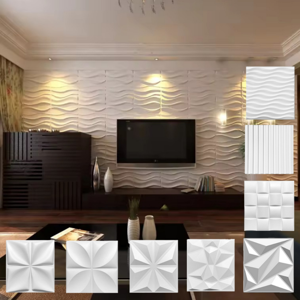 Wallpole Wall 3D PVC Wall Panel Wall Decor ขนาด 30cmx30cm & 50cmx50cm ...