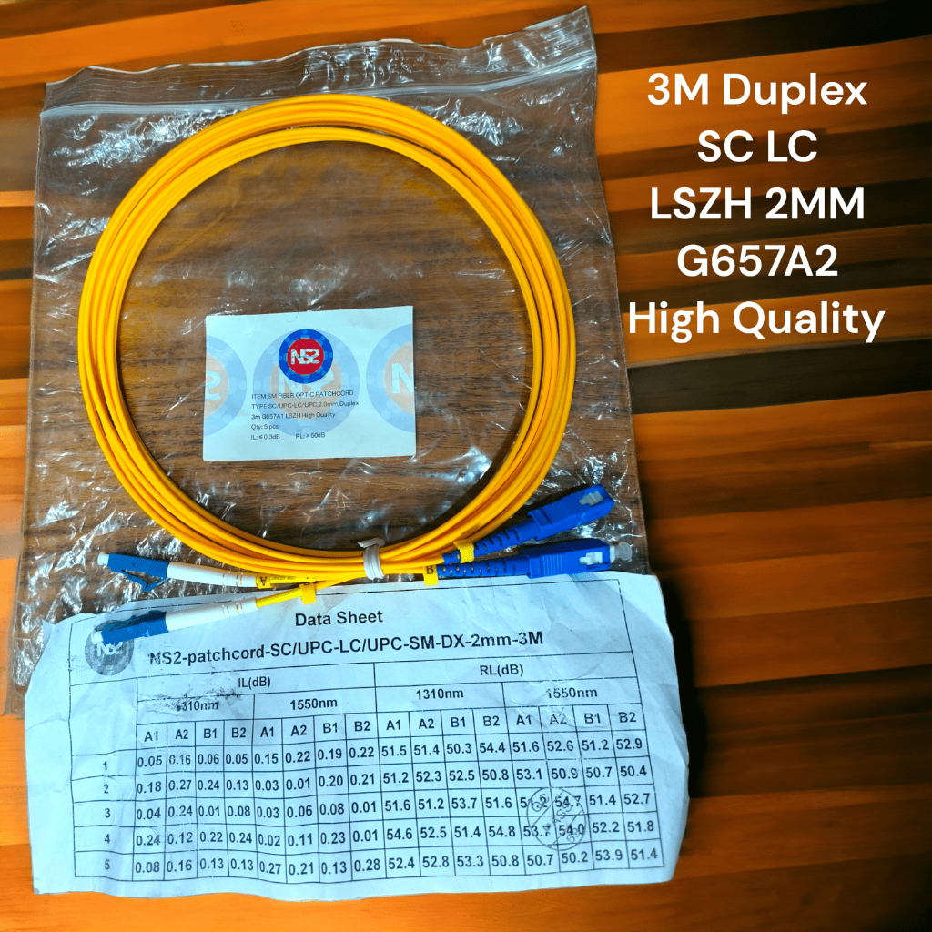 Patchcord sc lc สายเคเบิ้ล 3 เมตร duplex คุณภาพสูง NS2/patch cord sc lc ...