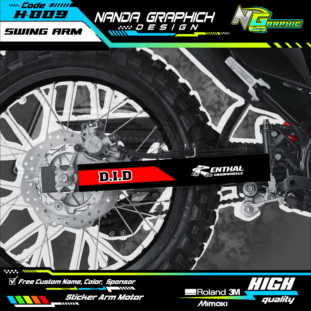 KAWASAKI สติ๊กเกอร์สวิงอาร์มสําหรับ Honda CRF, KLX, Dtracker, Klx เก่า ...