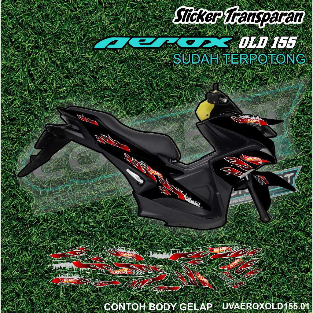 แถบโปร่งใส NVX COSTUM AEROX OLD 155 VVA LIGHTNING DESIGN HOTWEELS ...