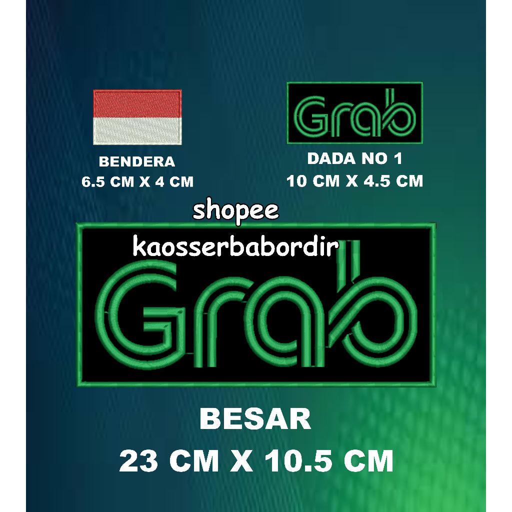 Grab Emblem 1 Complete Package คอมพิวเตอร์เย็บปักถักร้อยคว้าโลโก้ ...