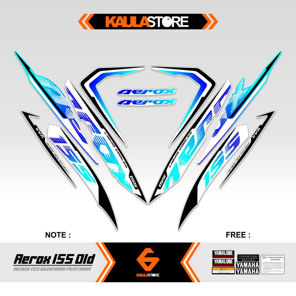 สติกเกอร์ AEROX 155 MOTIF 8 OLD AEROX 155vva STICKER Unique AEROX ...