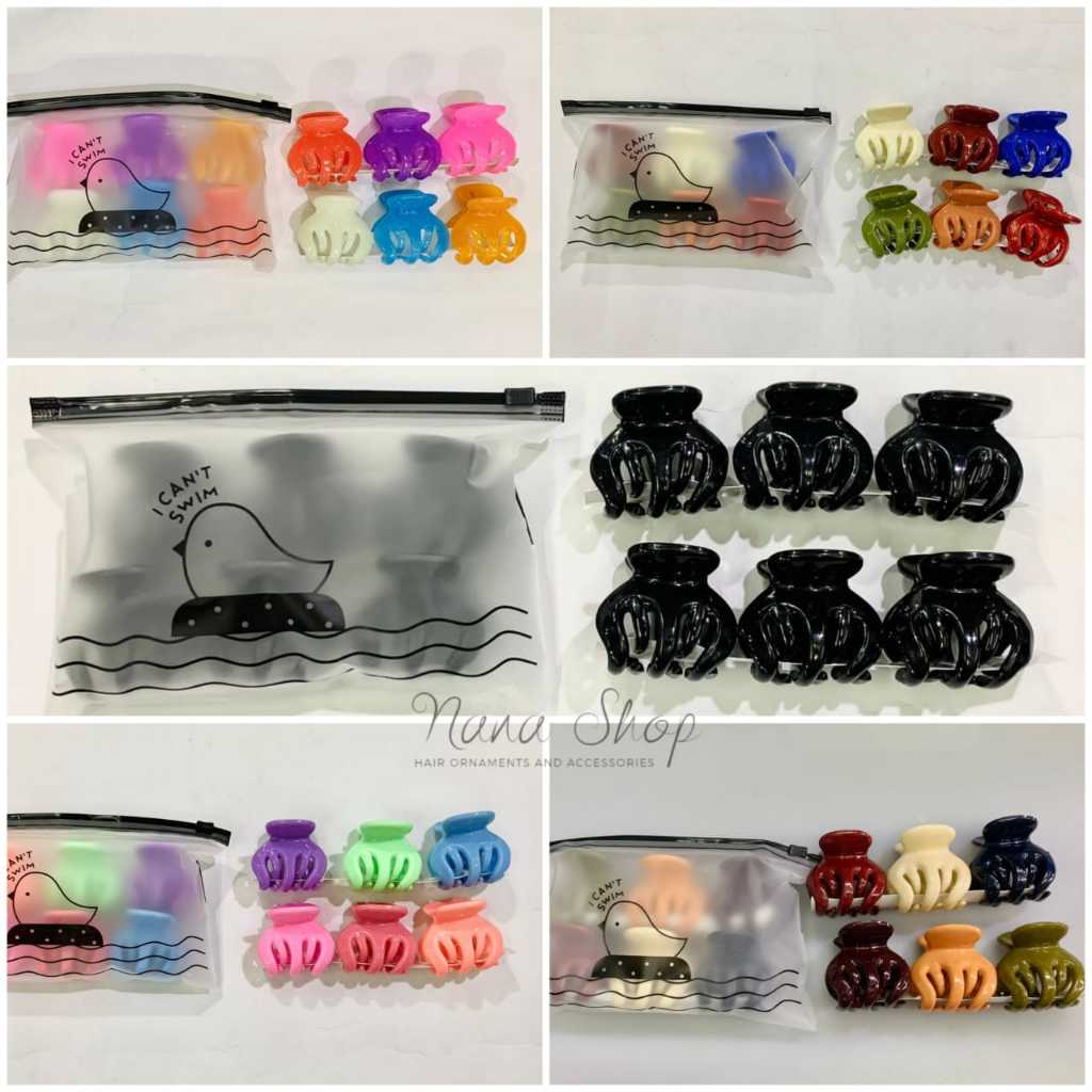 คลิปหนีบ JEDAI 6 ชิ้น ฟรีกระเป๋า / SALON JEDAI STORM / กิ๊บติดผม JEDAY ...