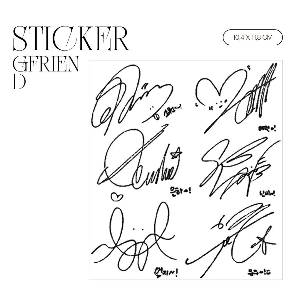 Gfriend สติกเกอร์ ลาย Signature TTD KPOP IDOL KOREA PREMIUM UNOFFICIAL ...
