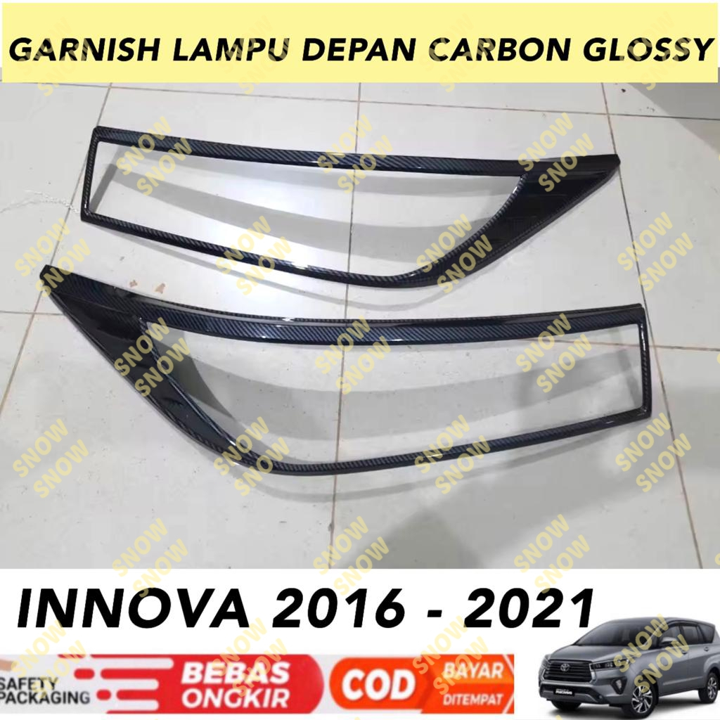 All New Innova Reborn 2016 2022 2023 ไฟหน้าคาร์บอนเคลือบเงา Garnish | Shopee Thailand