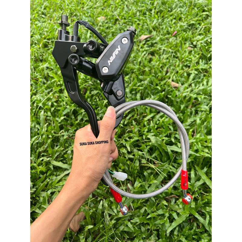 BRAKE MASTER SET RIGHT LEFT NISSIN OVAL TUBE สีดําแก้ว TUBE PLUS 90 ซม. ...