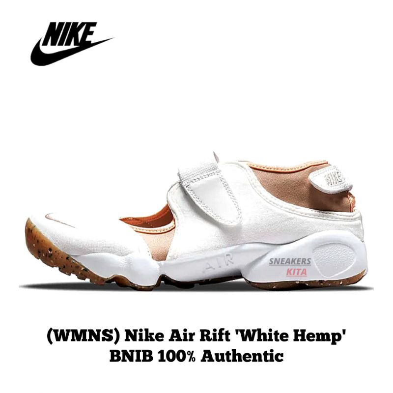 [WMNS] Nike Air Rift White Hemp Sandals Shoes DM9645-100 ของแท้ 100% ...
