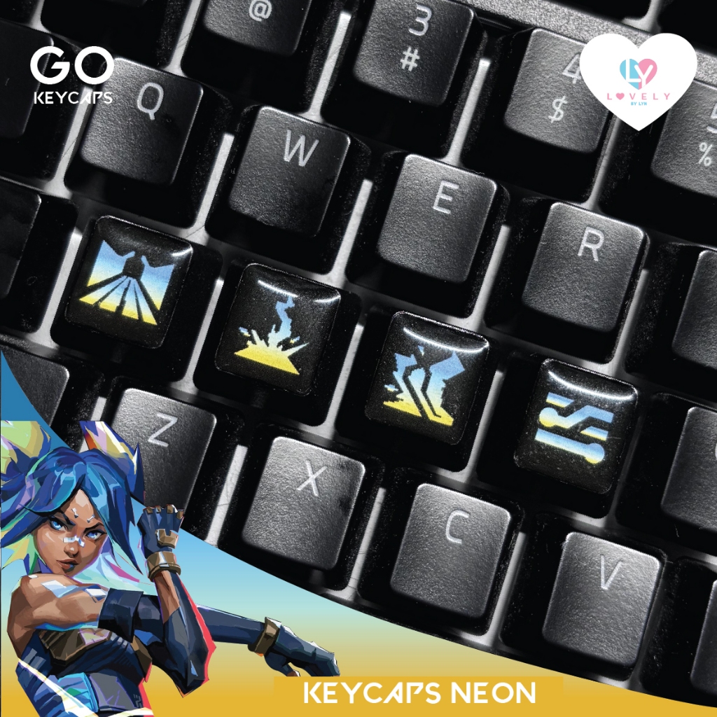 ปุ่มกด PBT Valo Neon Ability | ไป KEYCAPS | Shopee Thailand