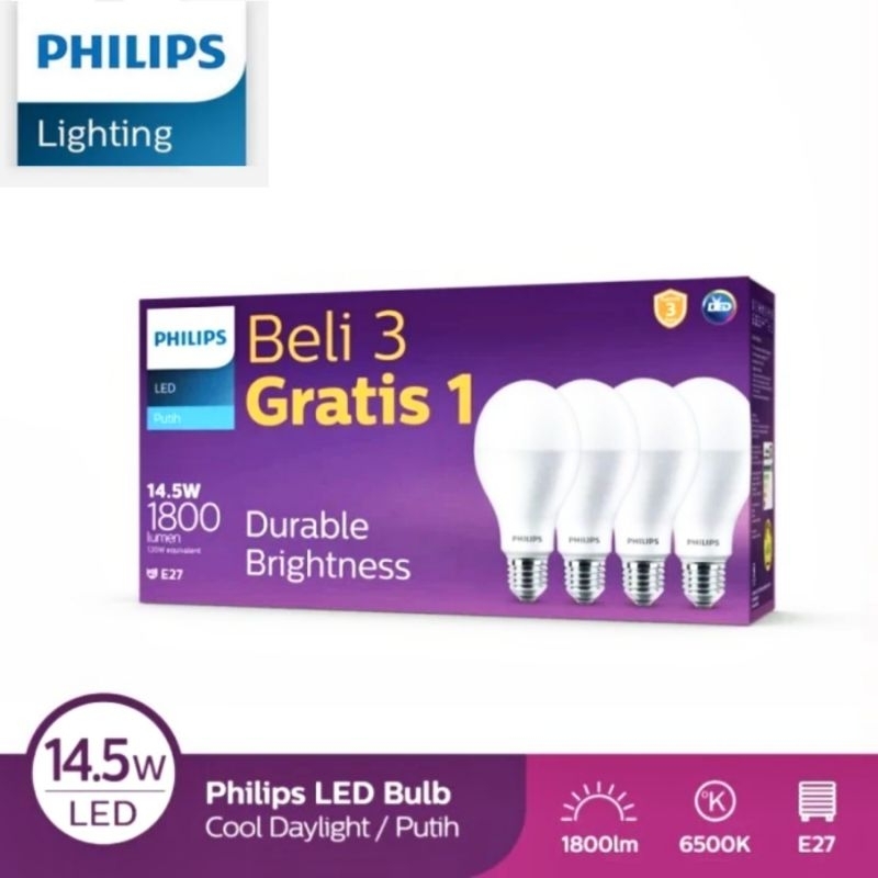 Philips 14.5w ซื้อ 3 แถม 1 - ฟิลิปส์ แพ็ก 14.5 วัตต์ 3 แถม 1 MyCare | Shopee Thailand