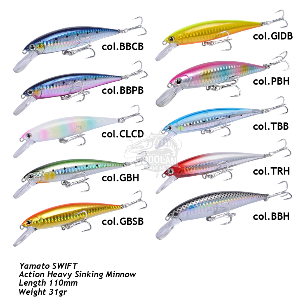 เหยื่อตกปลา Yamato Heavy Sinking Minnow Swift 100HS | Shopee Thailand