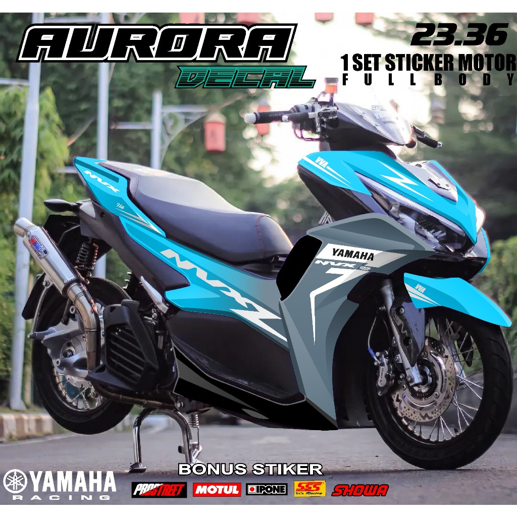 สติกเกอร์รูปลอก AEROX 155 AOD 23.36 NXV DESIGN VESPA METIC VIRAL สีสดใส เรียบง่าย สําหรับ AEROX ...