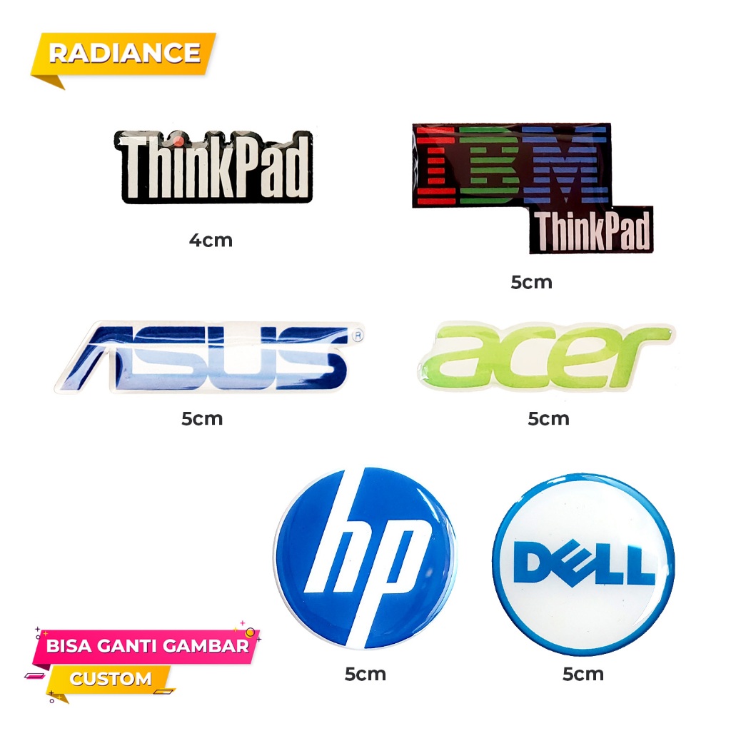 สติ๊กเกอร์ตัดนูน asus acer ibm thinkpad Dell hp ROG Lenovo ตราสัญลักษณ์ ...