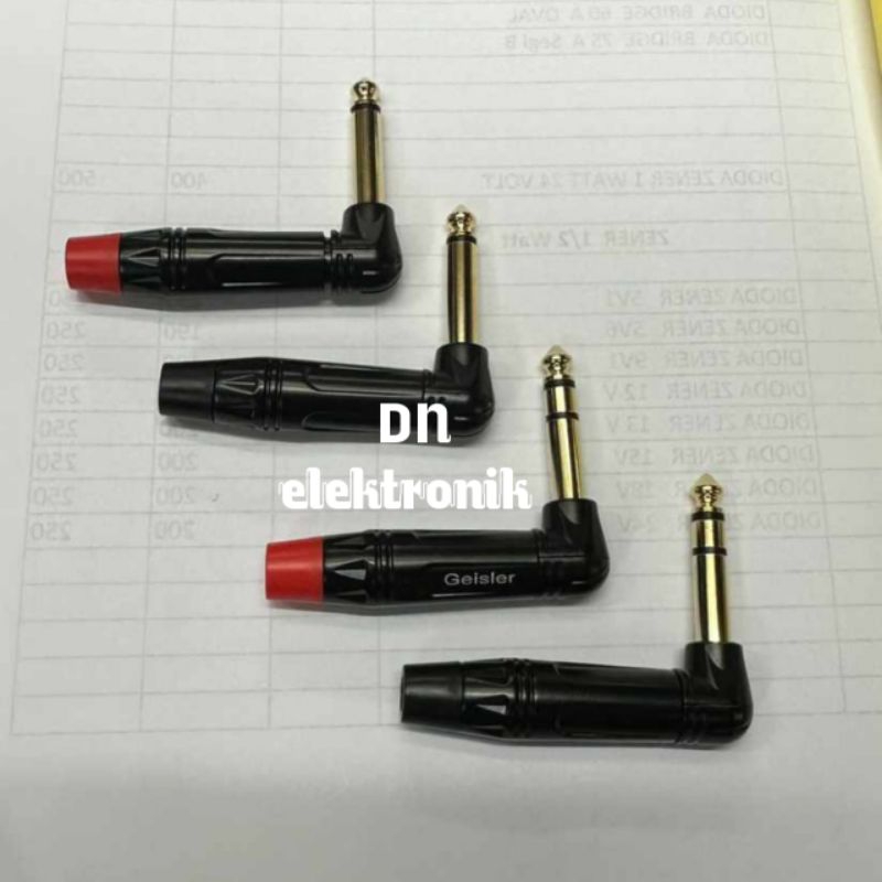 Hitam JACK AKAI MONO GOLD L โลหะสีดํา GEISLER JACK MIC MONO 6,35MM PLUG ...