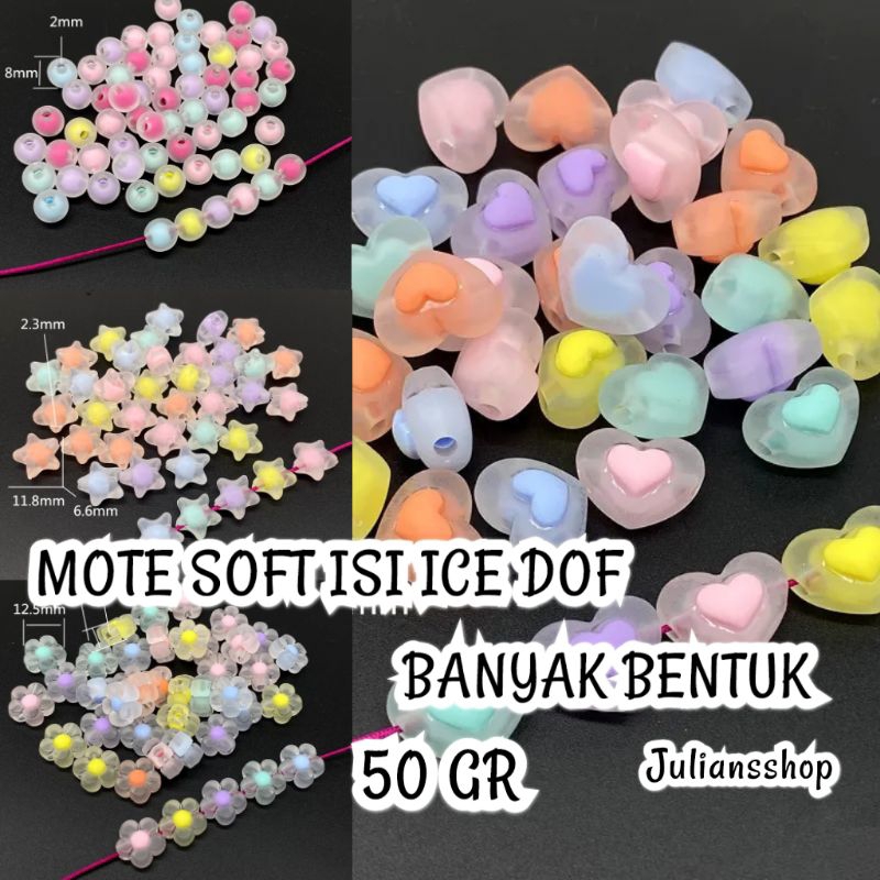 50 กรัมลูกปัดอะคริลิค SOFT CONTENTTS DOF Mote วัสดุ DIY Craft Meronce ...