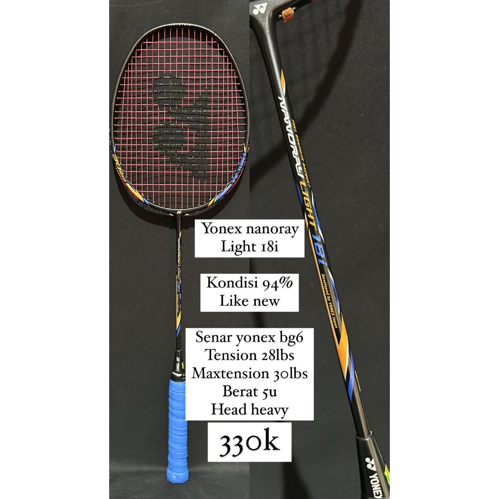 Yonex nanoray Light 18i ไม้แบดมินตัน ราคาดั้งเดิม | Shopee Thailand