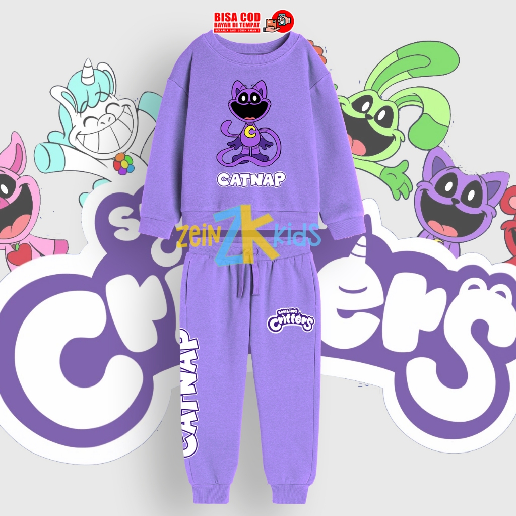 Poppy Playtime Catnap Kids Jogger Sweater/Popy Playtime Catnap Kids ...