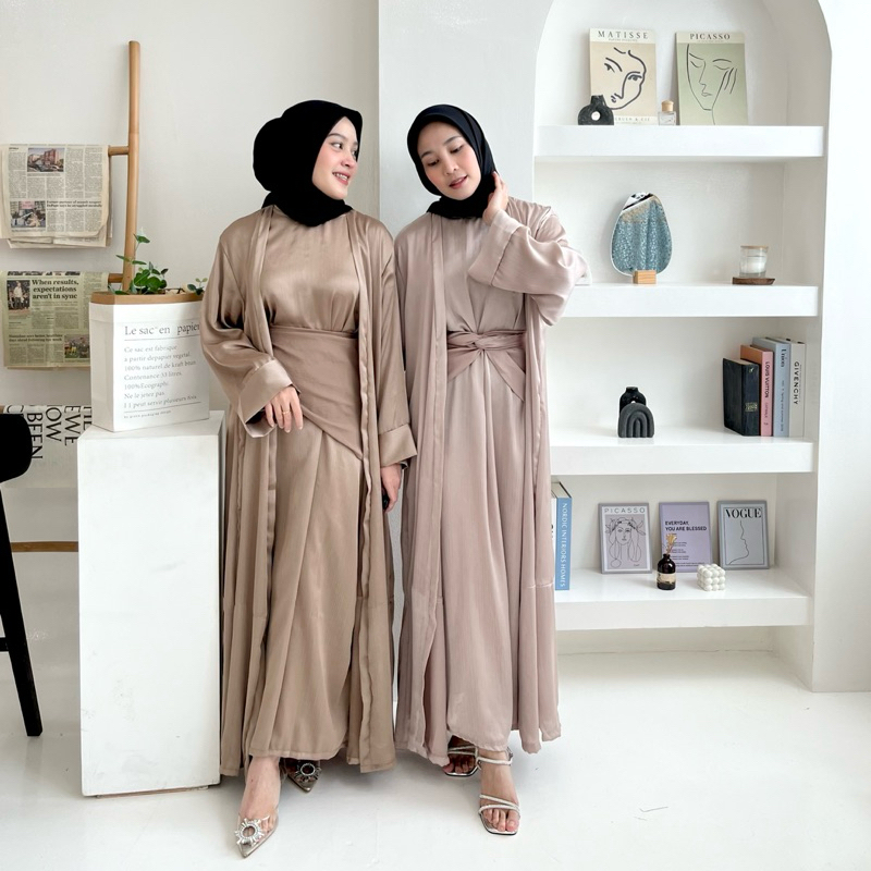 ชุด Syahira ABAYA BY BOONAA | ชุดรายอ | ฉันเป็นชุด | Shopee Thailand
