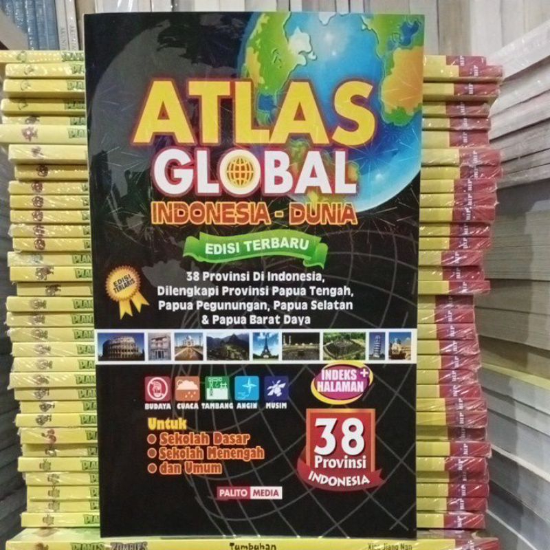Global ATLAS / COMPLETE ATLAS OF INDONESIA - WORLD 38 PROVINCES - ฉบับ ...