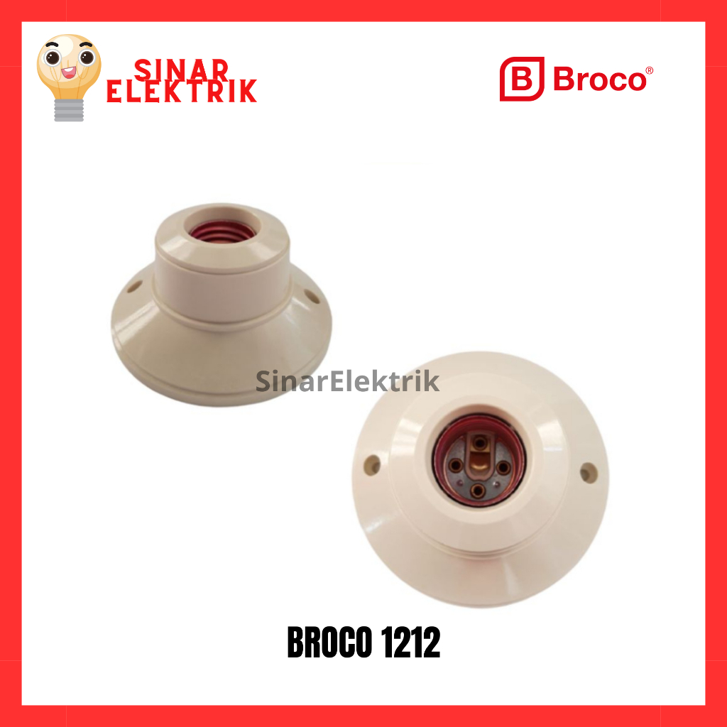 Broco 1212 STD ที่วางโคมไฟเพดานครีม - ชุดติดตั้ง/ที่อยู่อาศัยโคมไฟ E27 ...