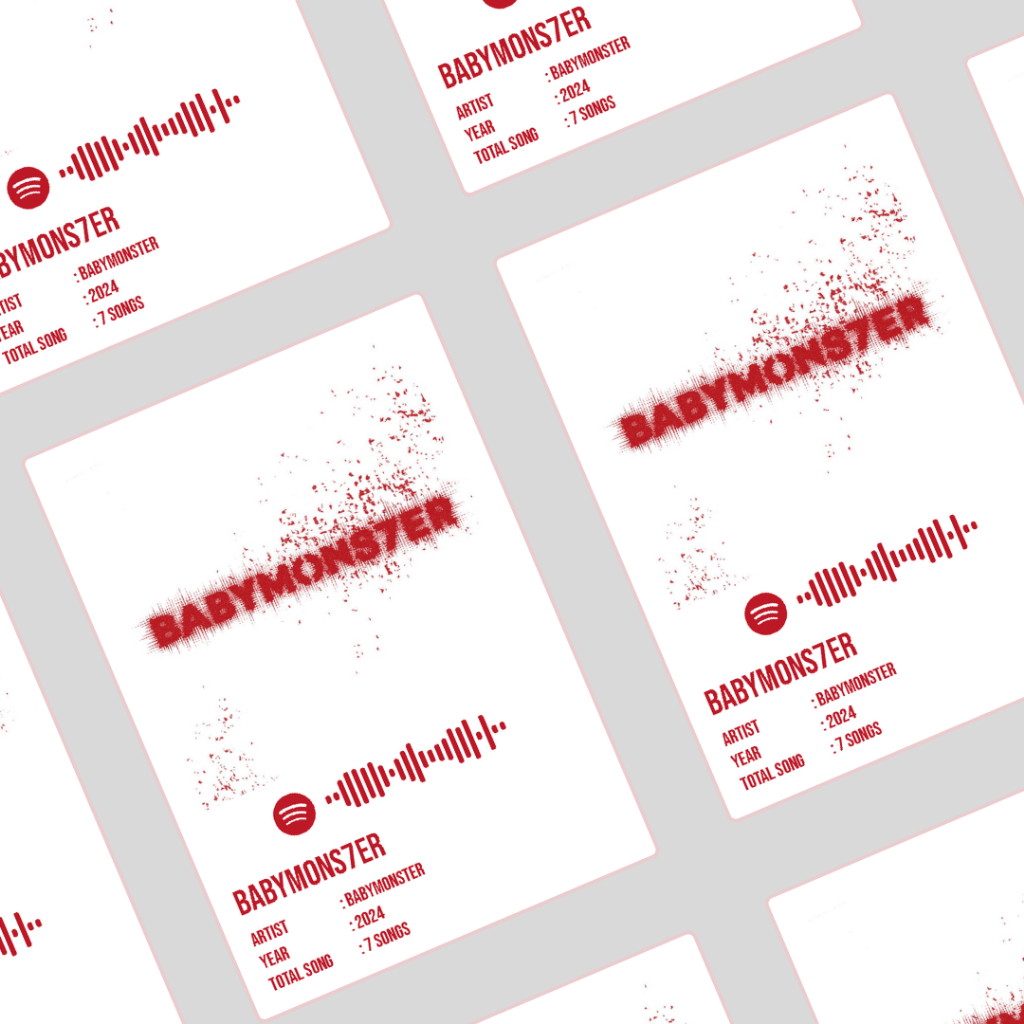 Kpop Spotify Poster A5 - BABYMONSTER | Shopee Thailand