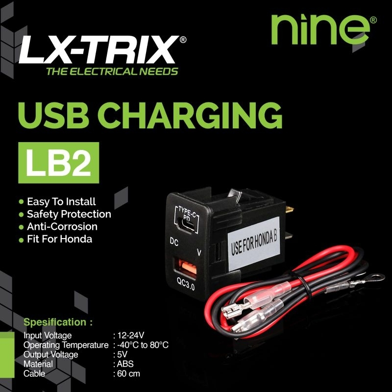 Nine LX Trick ชาร ์ จ USB LB1/LB2/LB3 ซ ็ อกเก ็ ต USB และ TYPE C + TOYOTA/HONDA VOLMETER ...