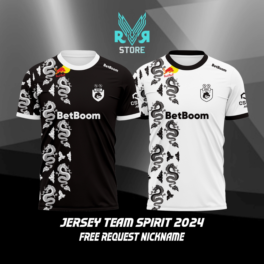 New TEAM SPIRIT 2024 T-Shirt JERSEY Dota 2 Game (ชื่อฉายที่กําหนดเองฟรี ...
