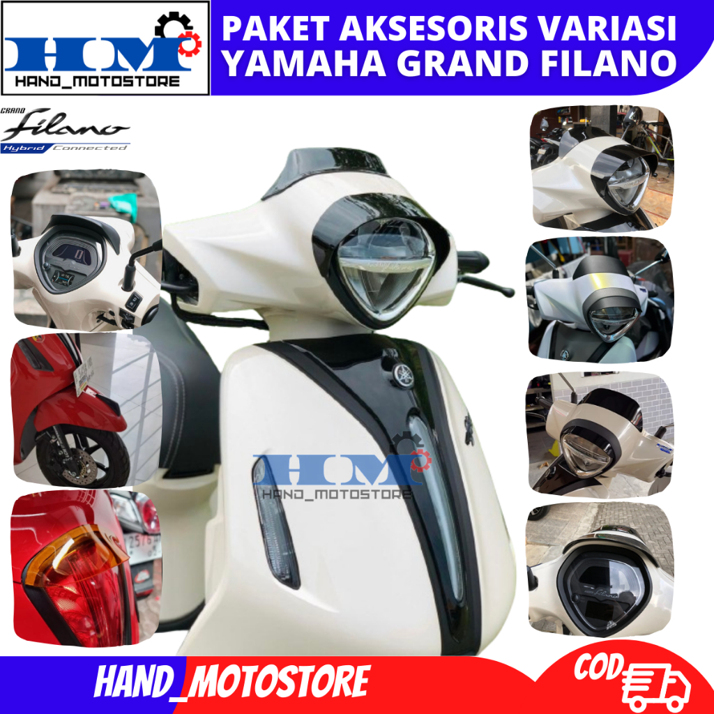 YAMAHA GRAND FILANO VISOR ACCESSORIES / FILANO ACCESSORIES PACKAGE ...