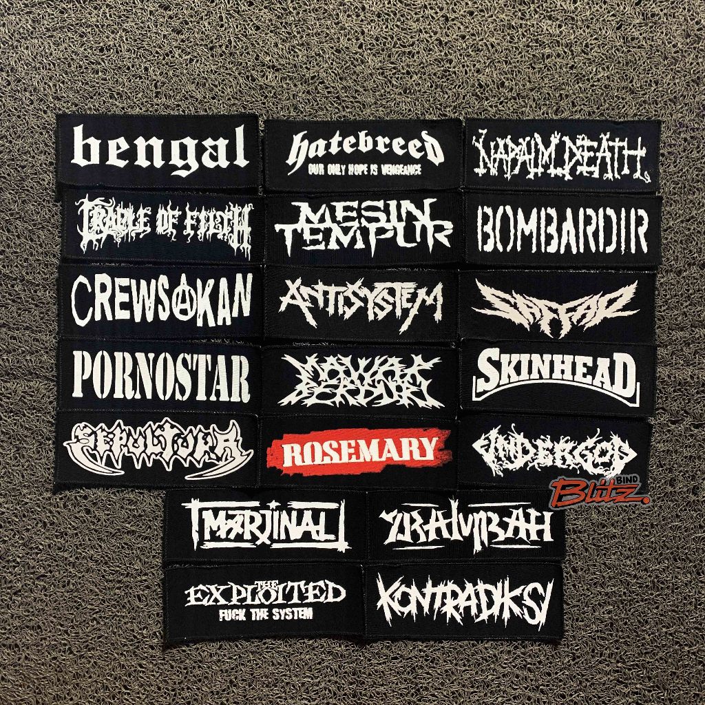 แพทช์การพิมพ์หน้าจอขนาดเล็ก PATCH PUNK ROCK Music LOGO EMBLEM PATCH ...