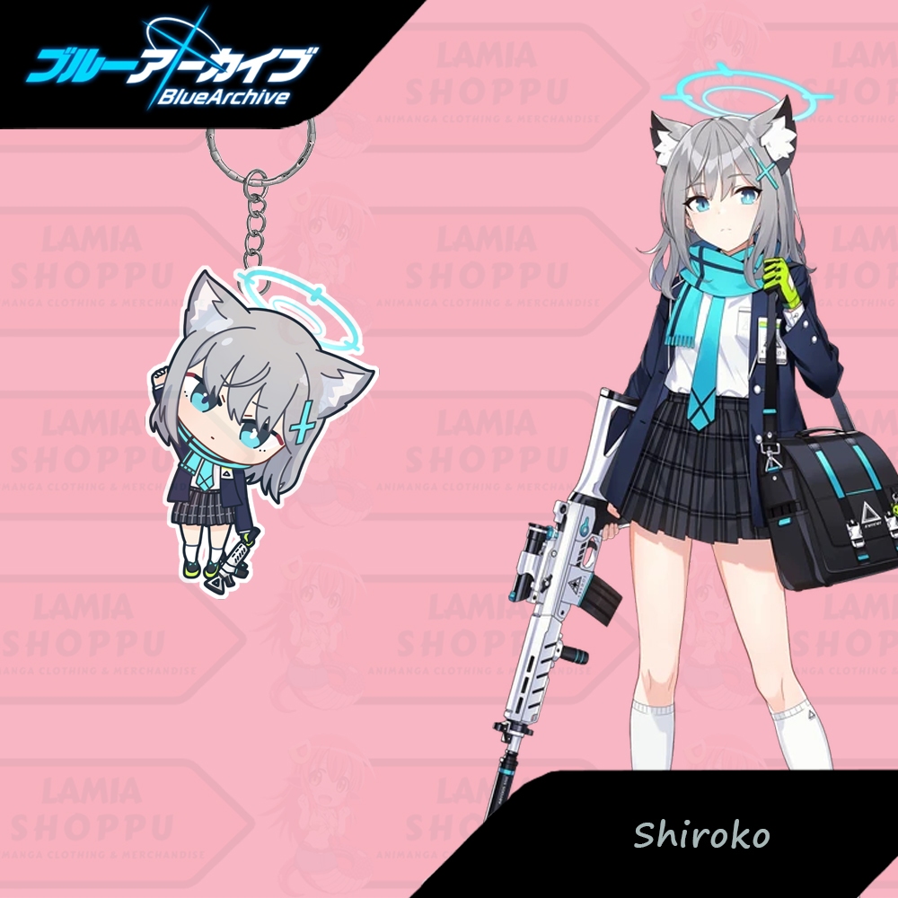 Gantungan อะนิเมะเกม Blue Archive Shiroko Chibi พวงกุญแจ | ชิโรโกะ บลู ...