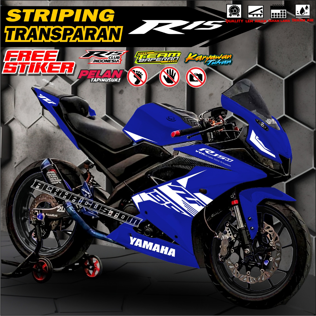 สติ๊กเกอร์ STRIPING R 15V3 แบบใส R15 | Shopee Thailand