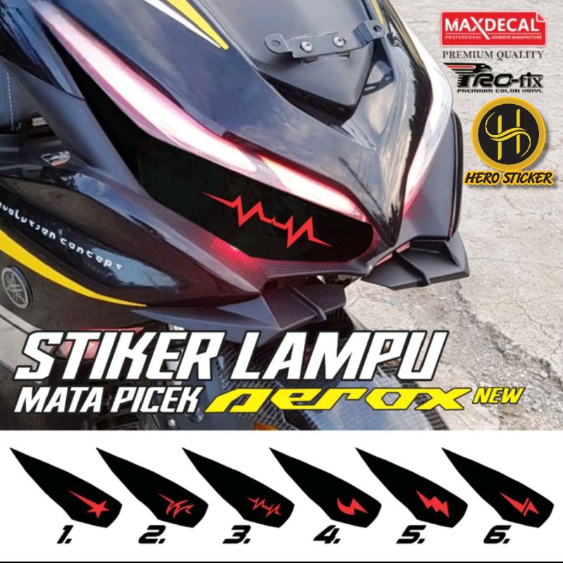 Mata Picek aerox ใหม่ 2022-2023 สติ๊กเกอร์ไฟ | สติ๊กเกอร์ตัดตา aerox ...