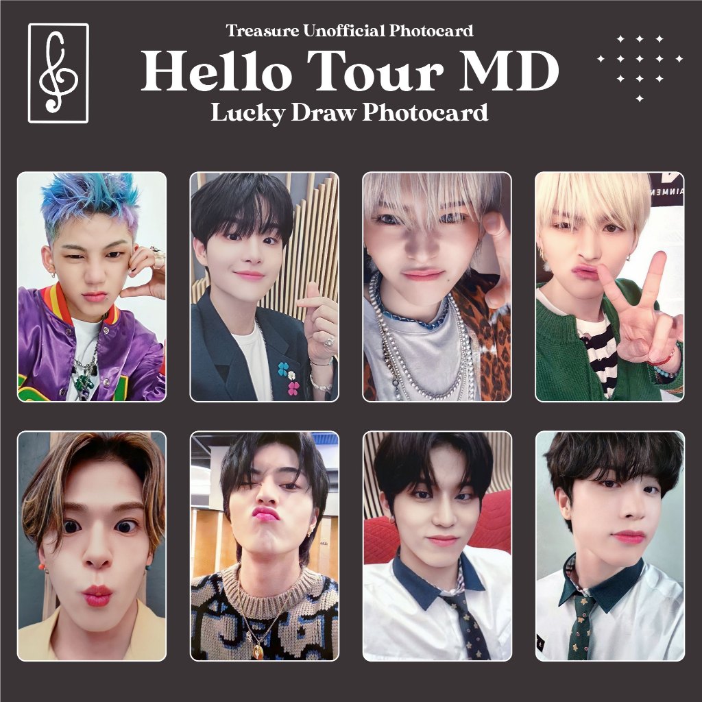 [TREASURE] Hello TOUR MD LUCKY DRAW TOUR IN SEOUL UN PHOTOCARD | Shopee ...